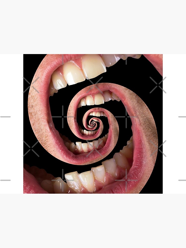 "Scary Halloween Spiral Mouth Face Mask" Art Print by kenadams403 ...