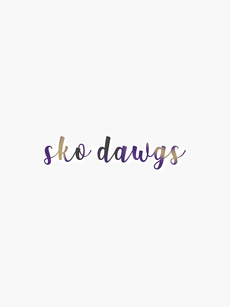 "sko dawgs!!!" Sticker for Sale by jaden748 | Redbubble