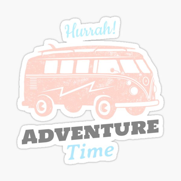 "Hurrah! Adventure Time" Sticker for Sale by AyeshaFatima | Redbubble