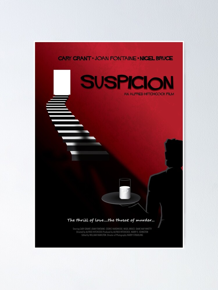Alfred Hitchcocks Suspicion Poster For Sale By Beehivedezines Redbubble
