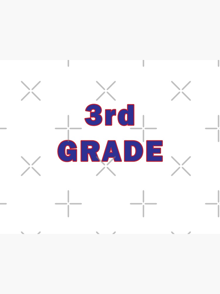 "Back to School - 3rd Grade - Red and Blue School Colors" Poster for ...