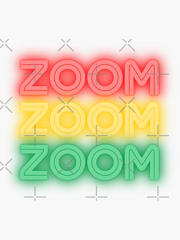 "Red Yellow Green Zoom Design " Sticker by Gramsta | Redbubble