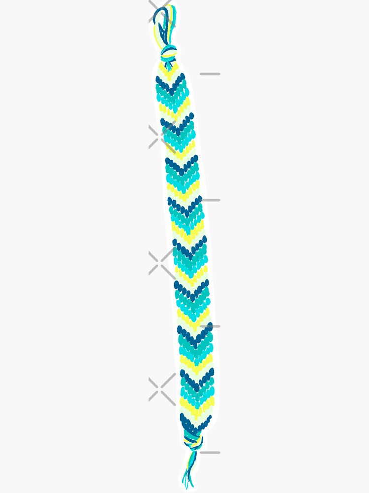 "Friendship bracelet - blue and yellow" Sticker for Sale by liranm ...