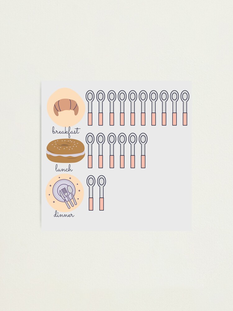 "Frühstück, Mittagessen, Esslöffel Spoonie Gear" Fotodruck von TreatMe ...