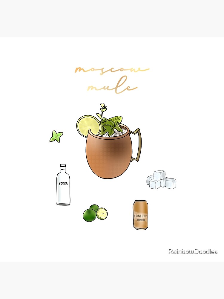 "Moscow Mule Sticker Pack" Throw Pillow for Sale by RainbowDoodles ...