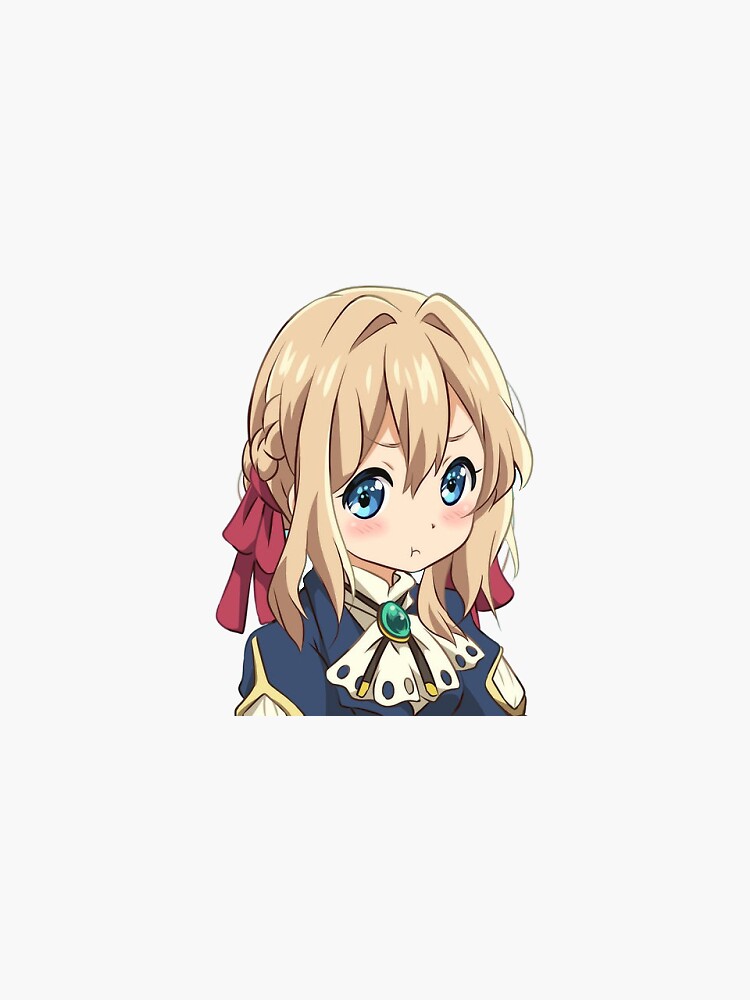 "Violet Pout [Violet Evergarden]" Sticker for Sale by allenye | Redbubble