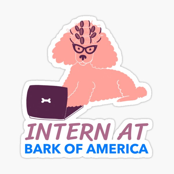 "Funny Intern Dog Banks Stickers Masks" Sticker for Sale by jawaandhan ...