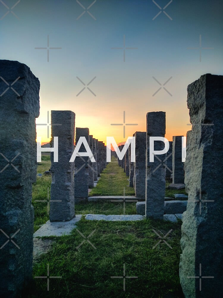 "Hampi Ruins India Poster" Sticker for Sale by HarshalPardeshi | Redbubble