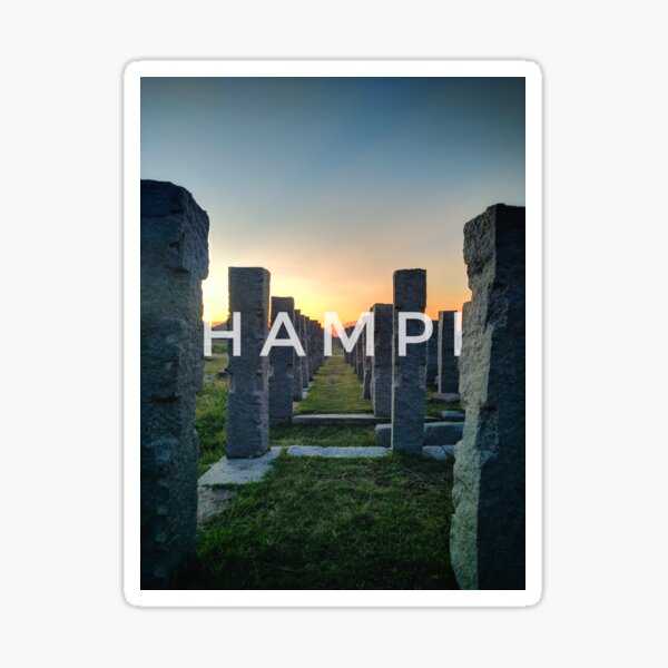 "Hampi Ruins India Poster" Sticker by HarshalPardeshi | Redbubble