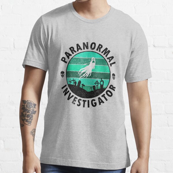 "Paranormal Investigator - Ghostly Graveyard - Black and Grey" T-shirt ...