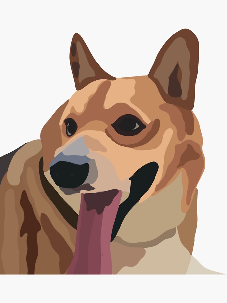 "Corgi Pet Dog Puppy Portrait Drawing Digital Illustration Aesthetic ...