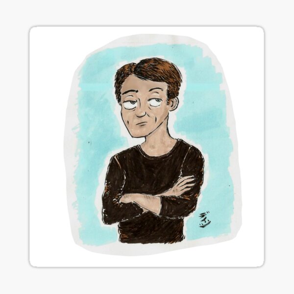 "Smug Flynn" Sticker by DaijiDoodles | Redbubble
