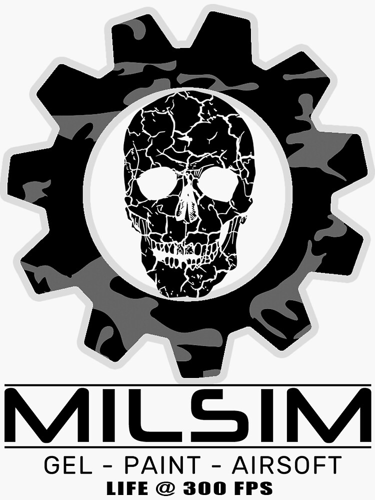 "MILSIM" Sticker for Sale by 300FPS | Redbubble