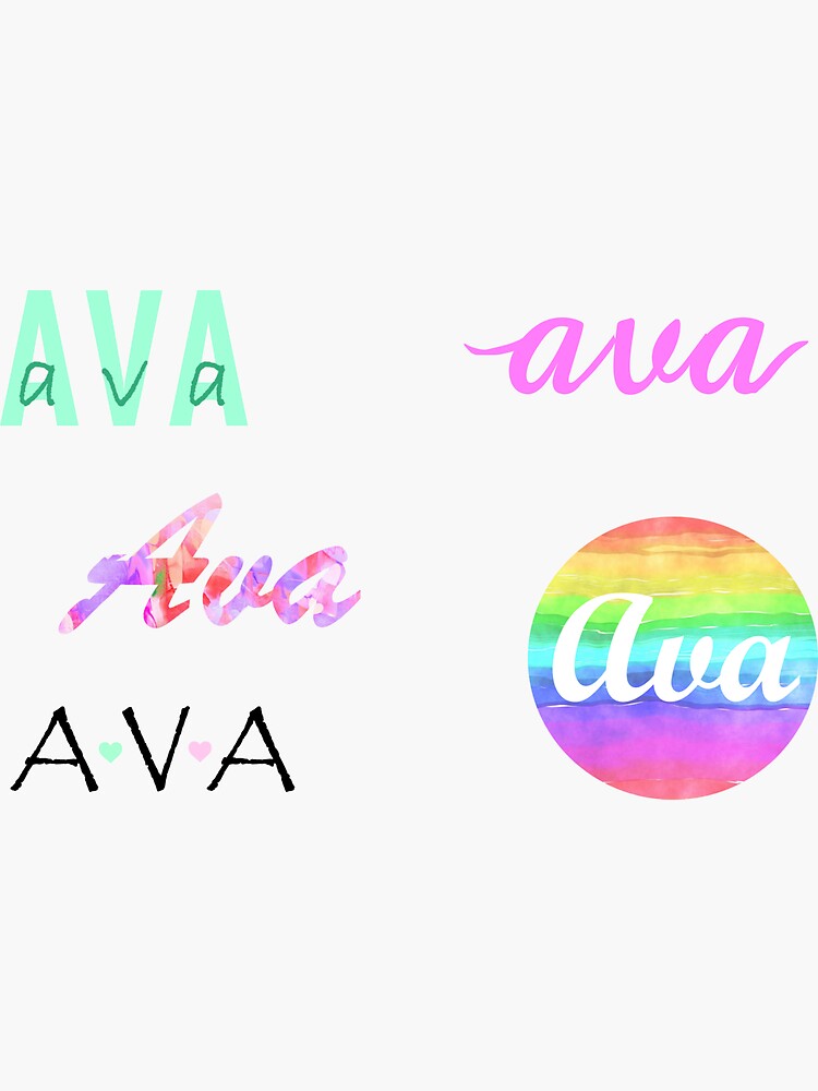 "Ava name sticker pack" Sticker for Sale by tshirtsmash | Redbubble