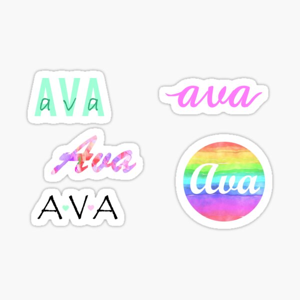 "Ava name sticker pack" Sticker for Sale by tshirtsmash | Redbubble