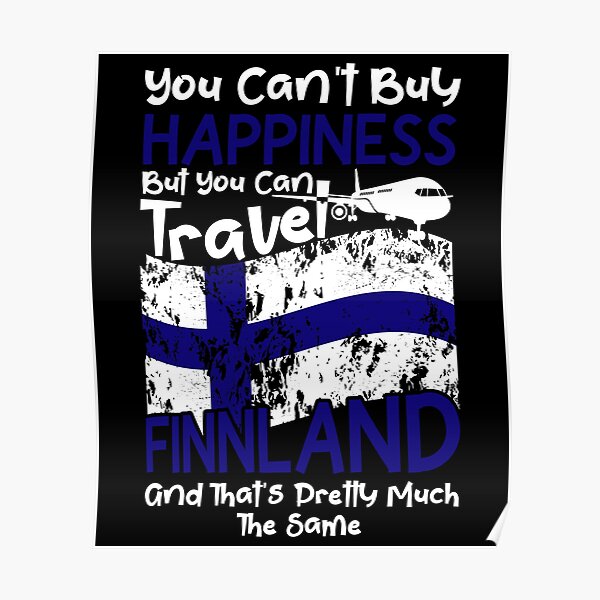 "Finland Travel Scandinavia Finnish Flag Siso Travel" Poster for Sale ...