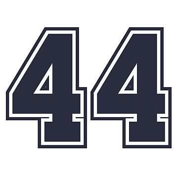 "44 Sports Number Fourty-Four" Sticker for Sale by HelloFromAja | Redbubble
