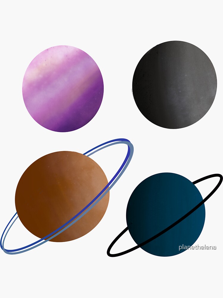 "planets sticker pack " Sticker for Sale by planethelena | Redbubble