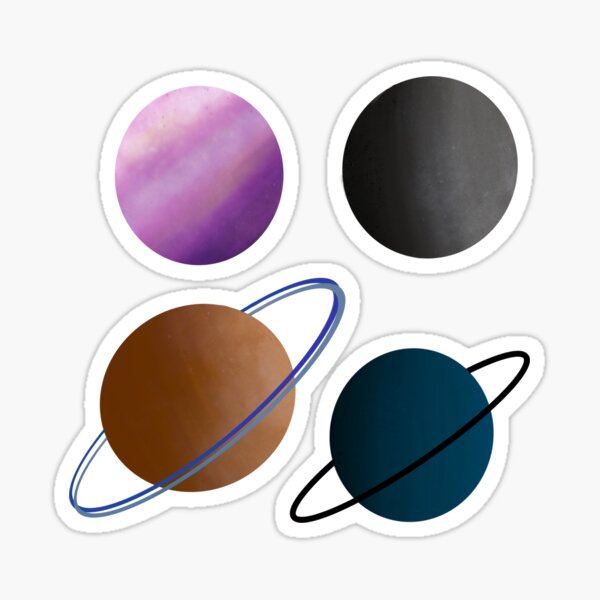 "planets sticker pack " Sticker for Sale by planethelena | Redbubble