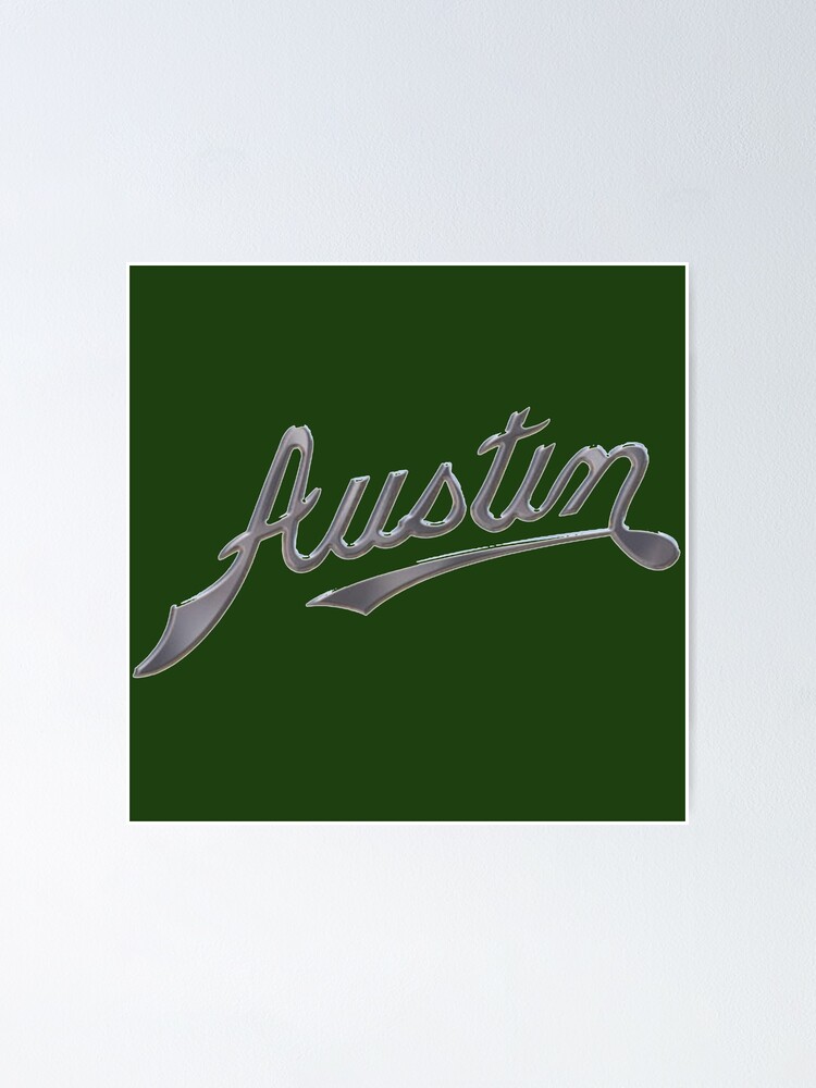 "Old Austin Motorcar Script" Poster for Sale by emporiumwa | Redbubble