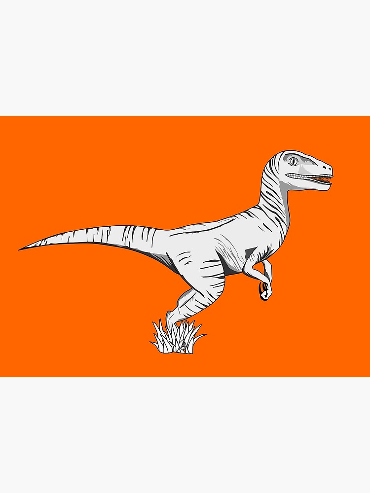 "Orange Raptor dinosaur illustration" Art Print for Sale by PeteStearn ...