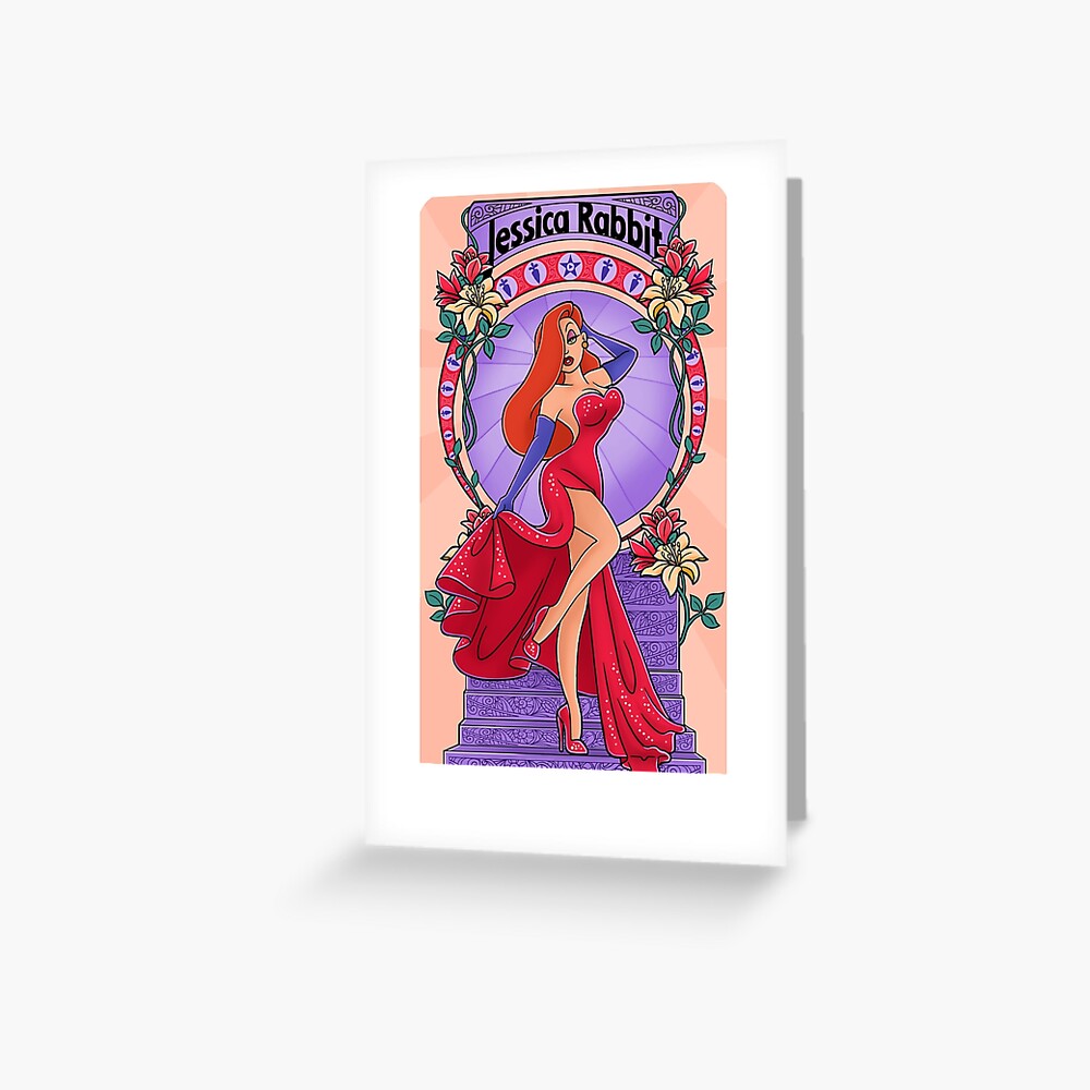 "Jessica Rabbit Art Nouveau" Greeting Card by PaolaTosca | Redbubble