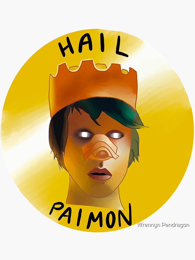 "Hail Paimon" Sticker by Missybun | Redbubble