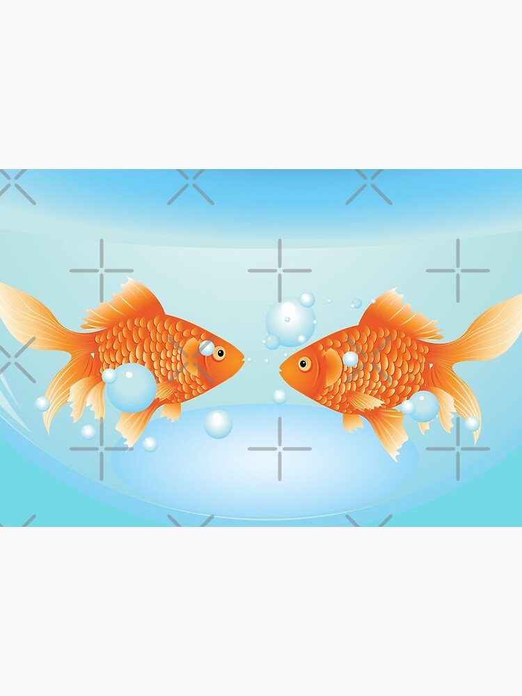 "Gold fish swimming in the water in a fishbowl" Mask by AnnArtshock ...