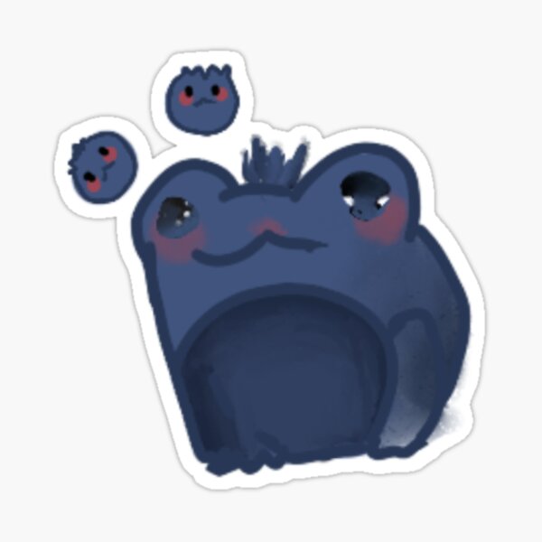 "Blueberry frog " Sticker for Sale by popsicledoodles | Redbubble