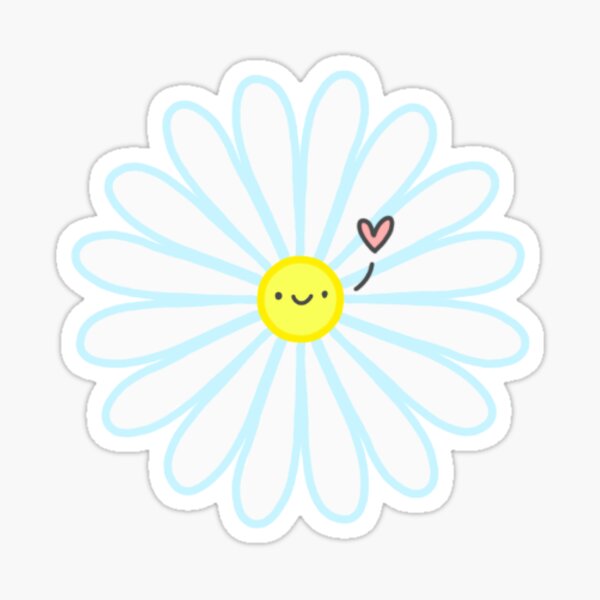 "Happy Flower" Sticker by art-by-aashi | Redbubble