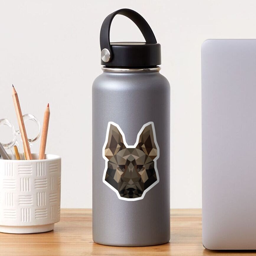 "Geometric German Shepherd" Sticker for Sale by Abbysinthe | Redbubble