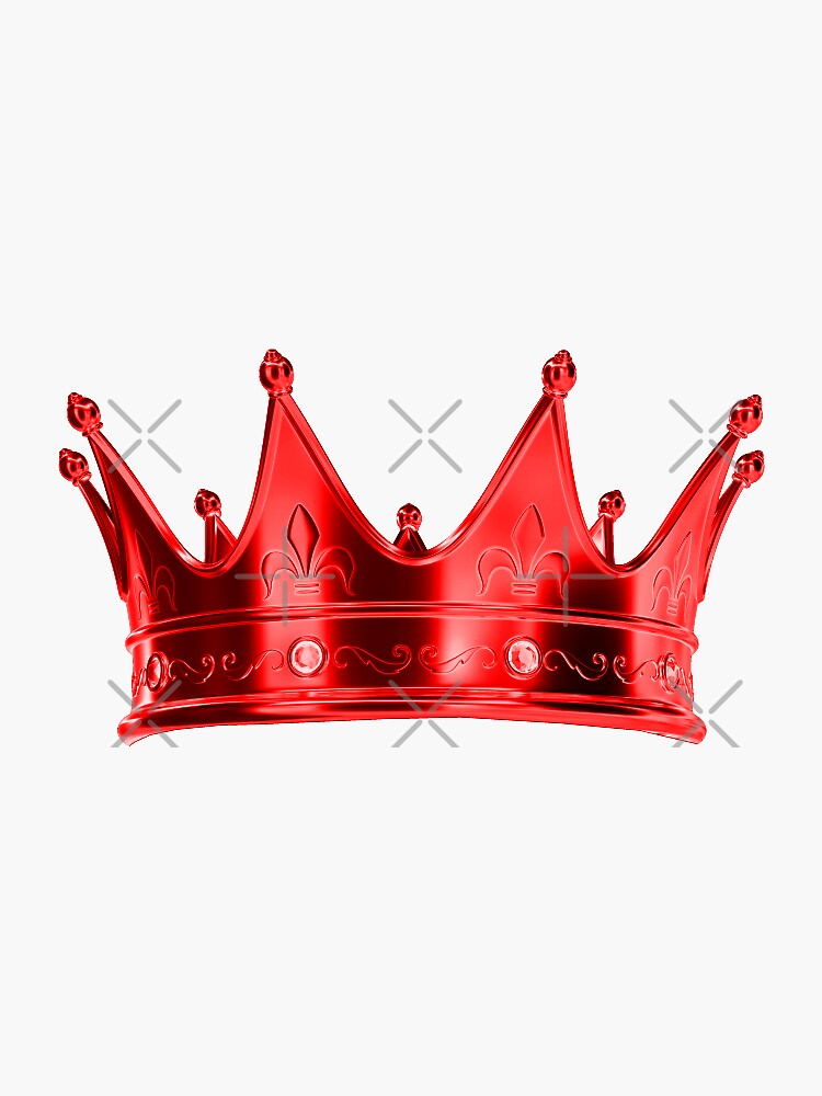 "Red crown glitter design " Sticker for Sale by Nishad4 | Redbubble