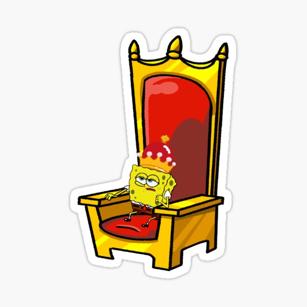 "King Spongebob" Sticker for Sale by -MAOU | Redbubble