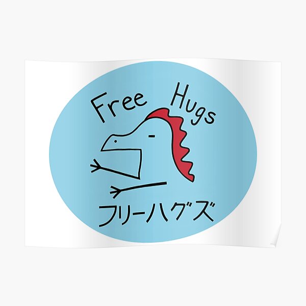 "Raptor Free Hugs" Poster by Velocity-Raptor | Redbubble