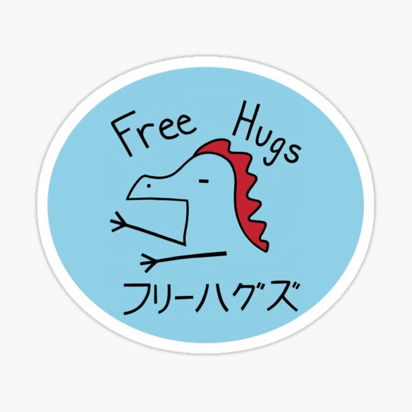 "Raptor Free Hugs" Sticker by Velocity-Raptor | Redbubble
