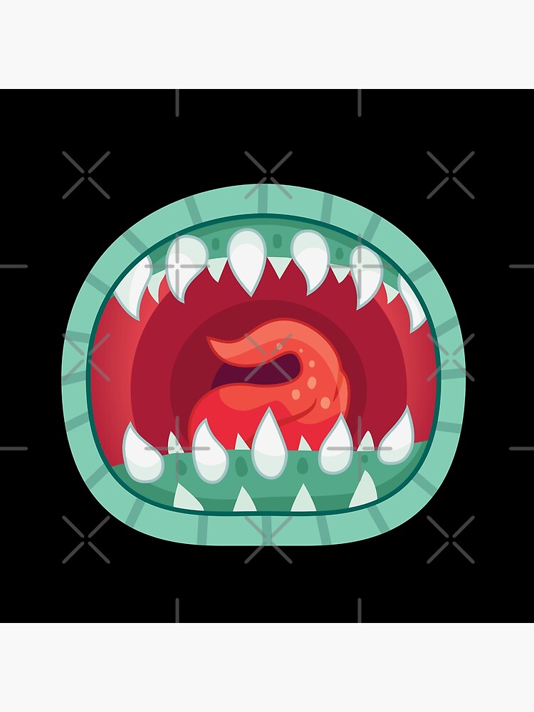 "Alien Teeth Mouth Funny wear mask" Poster by Urosek | Redbubble
