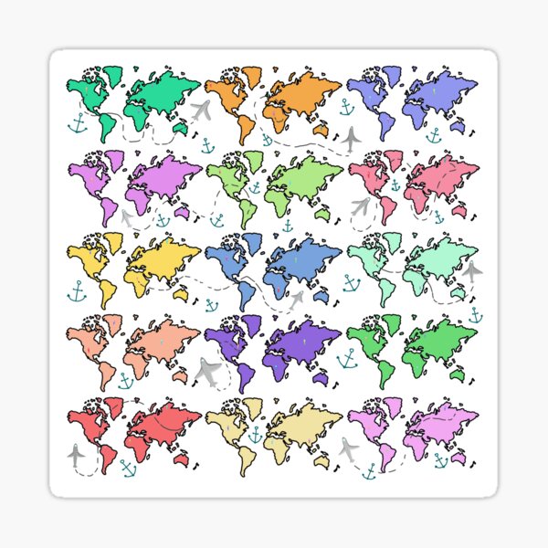 "Maps" Sticker for Sale by eveporter3 | Redbubble