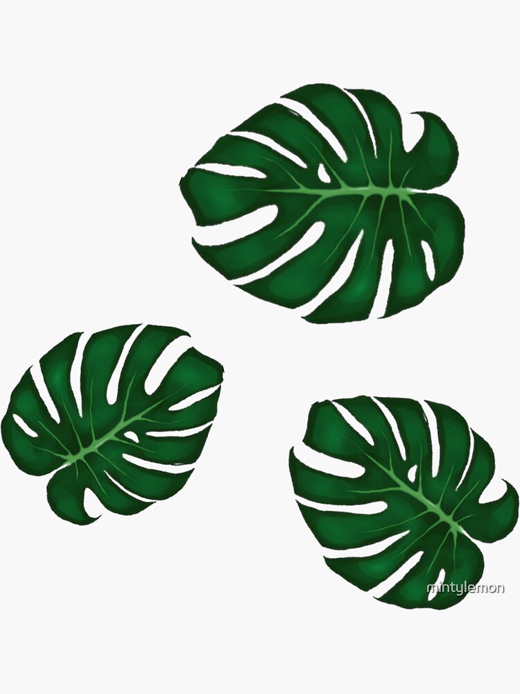 "Tropical Palm Leaves Stickers" Sticker by mintylemon | Redbubble