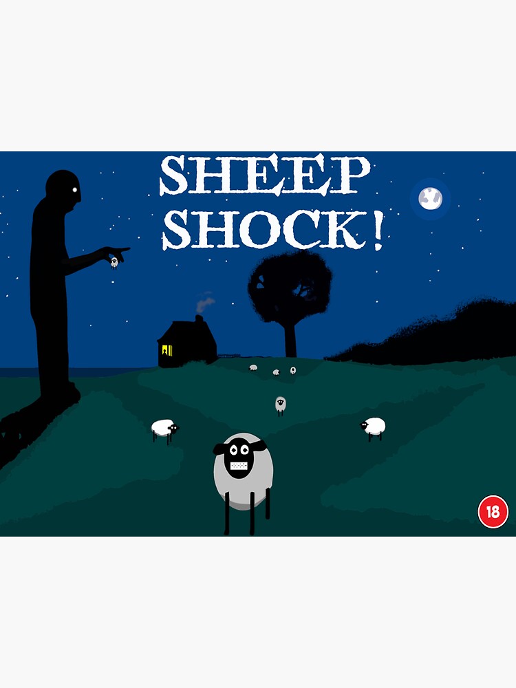 "Sheep Shock!" Sticker for Sale by vincec1974 | Redbubble