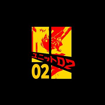 "EVANGELION UNIT 02" Poster by Gibbins | Redbubble