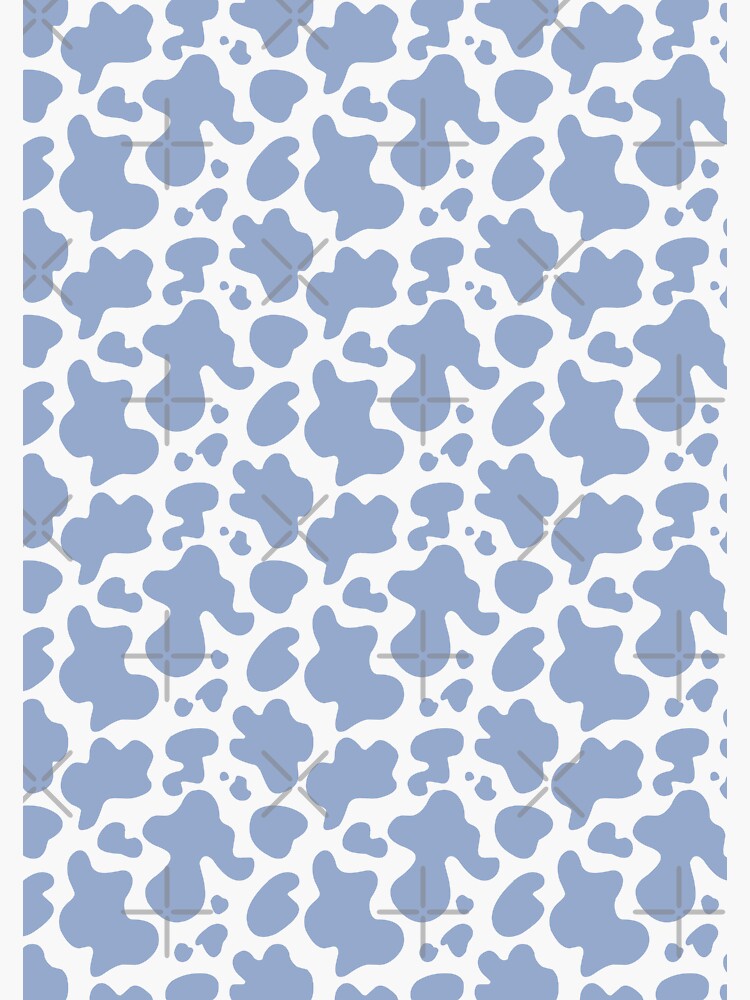 "Denim Blue Cow Print Aesthetic" Sticker for Sale by everyspender ...