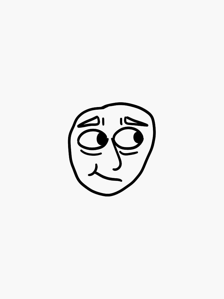 "Confused face" Sticker for Sale by TahlsDesigns | Redbubble