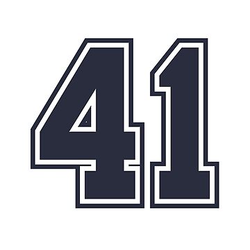 "41 Sports Number Fourty-One" Sticker for Sale by HelloFromAja | Redbubble