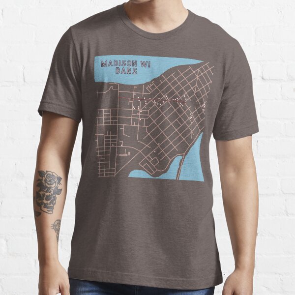 "Madison Wisconsin Bars" T-shirt for Sale by jorniecoon | Redbubble ...