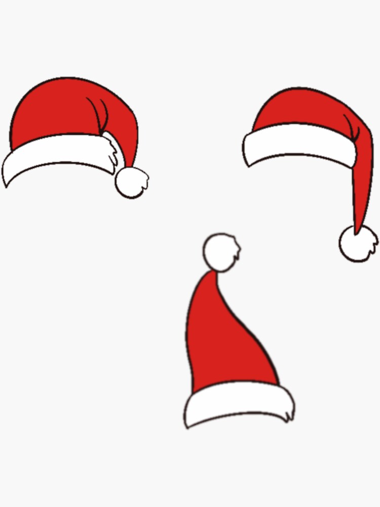 "Santa hat pack" Sticker for Sale by Centralcommand | Redbubble