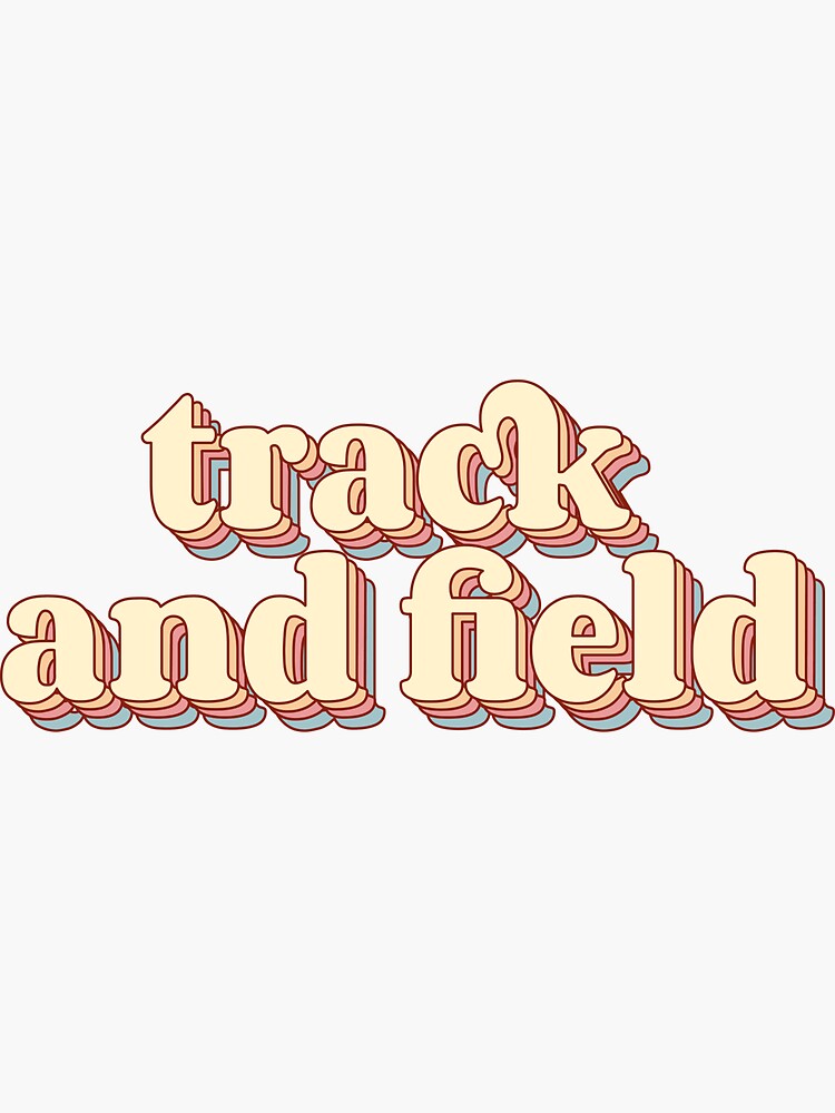 "Track and Field Word Art" Sticker for Sale by Arexus | Redbubble