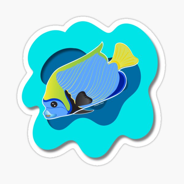 "Emperor Angel fish" Sticker for Sale by yomu16 | Redbubble