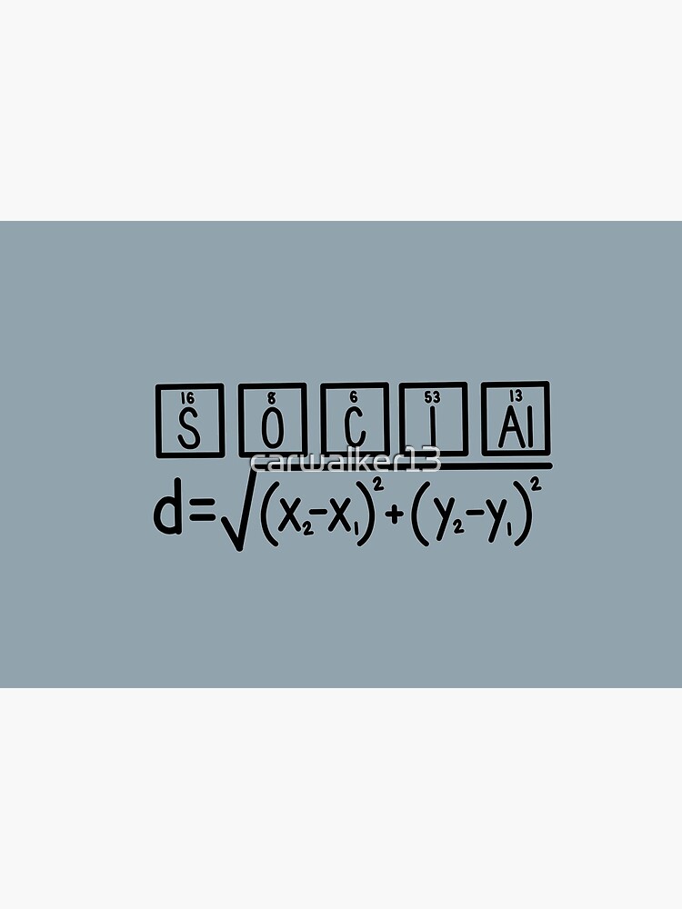 "Social Distance- Periodic Table and Distance Formula" Mask for Sale by ...