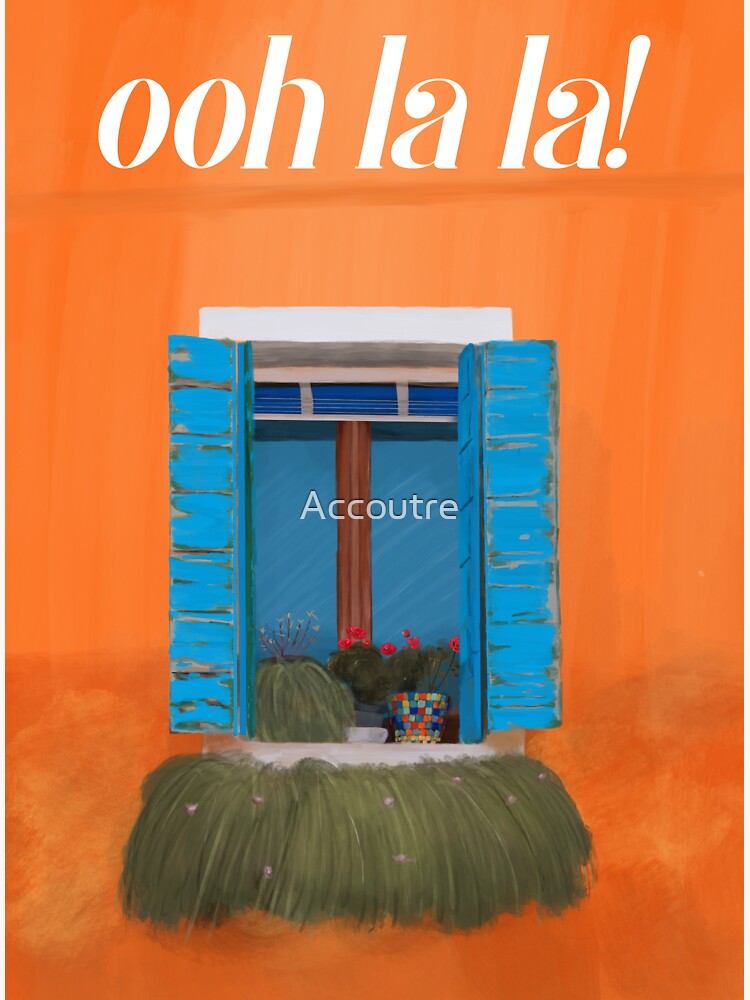 "Ooh la la! Orange Window" Sticker for Sale by Accoutre | Redbubble