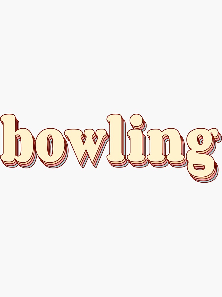 "Bowling Word Art" Sticker by Arexus | Redbubble